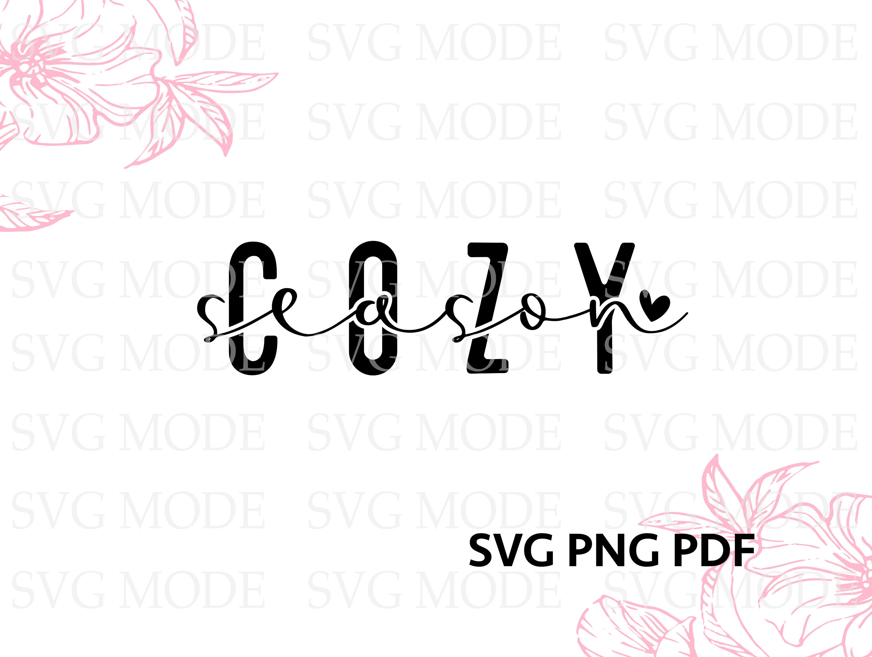 Cozy Season SVG PNG PDF Get Cozy Svg Merry Christmas Svg | Etsy