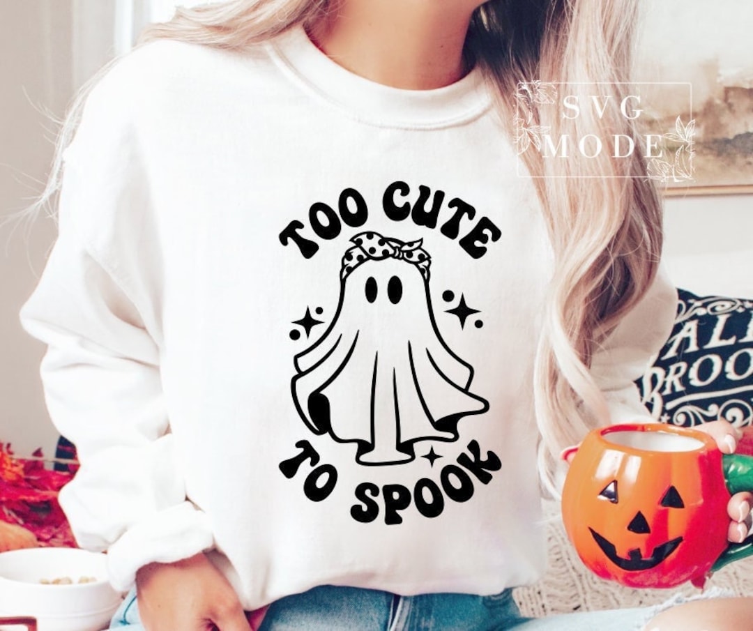 Too Cute to Spook SVG PNG PDF Daisy Ghost Svg Halloween - Etsy