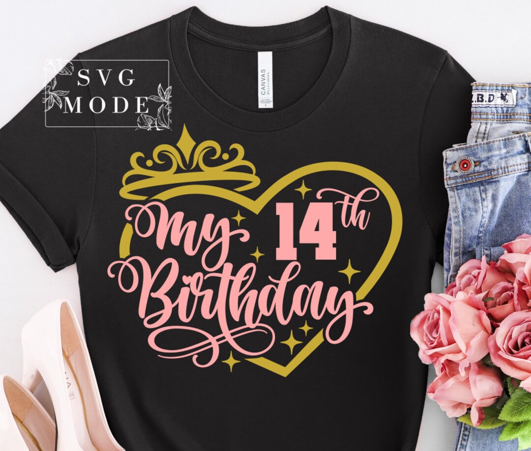 14th Birthday SVG PNG PDF, 14th Birthday Svg, Birthday Svg, 14th ...