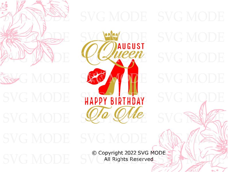 This Queen Was Born in August SVG PNG PDF Birthday Queen Svg - Etsy