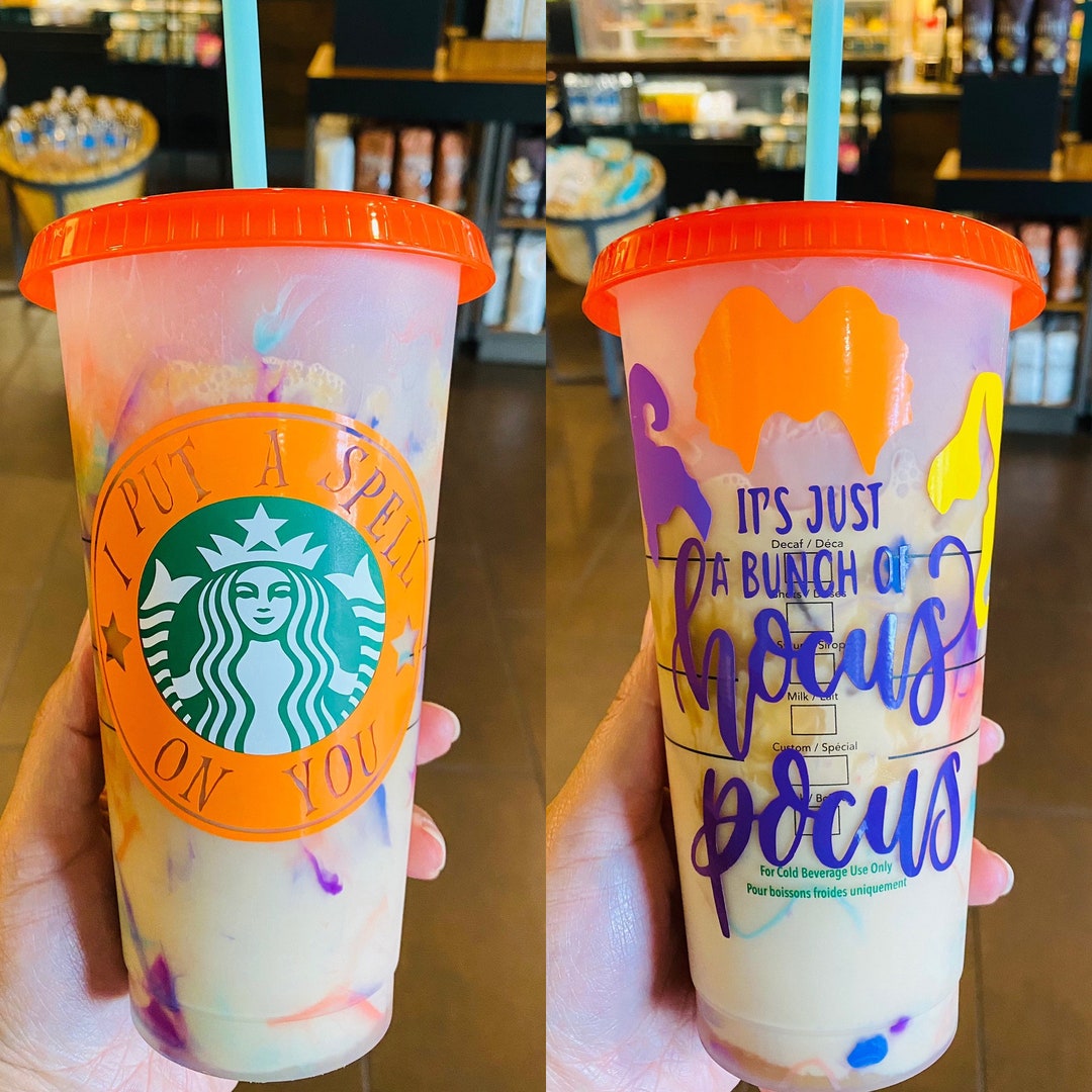 Confetti Hocus Pocus Cold Cup Color Changing Cup W/straw - Etsy