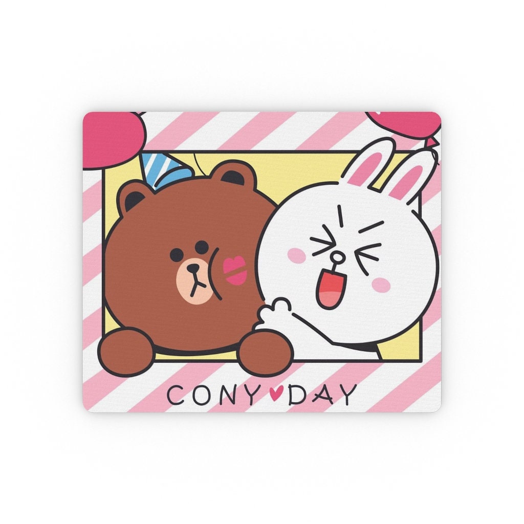 Brown and Cony Day Line Friends - Rectangular Mouse Pad - Etsy