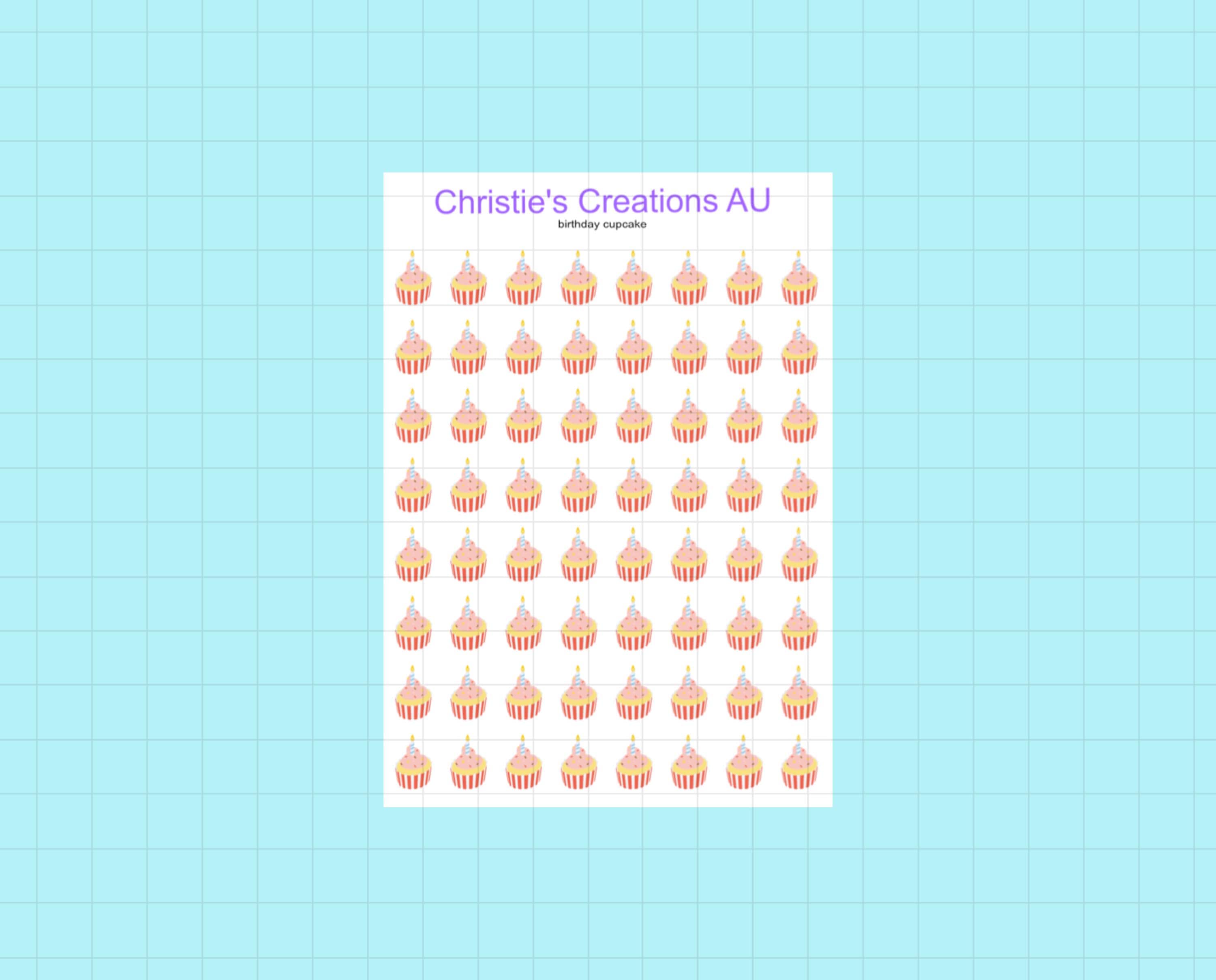 Birthday Cupcake Icons - Multi Colour, Functional, Mini Icons, Small ...