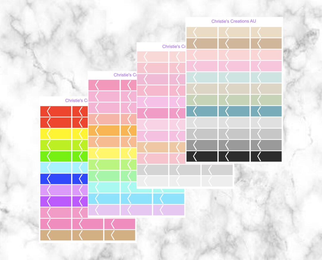 Flagged Quarter Boxed With White Outline - Functional Stickers, Planner ...