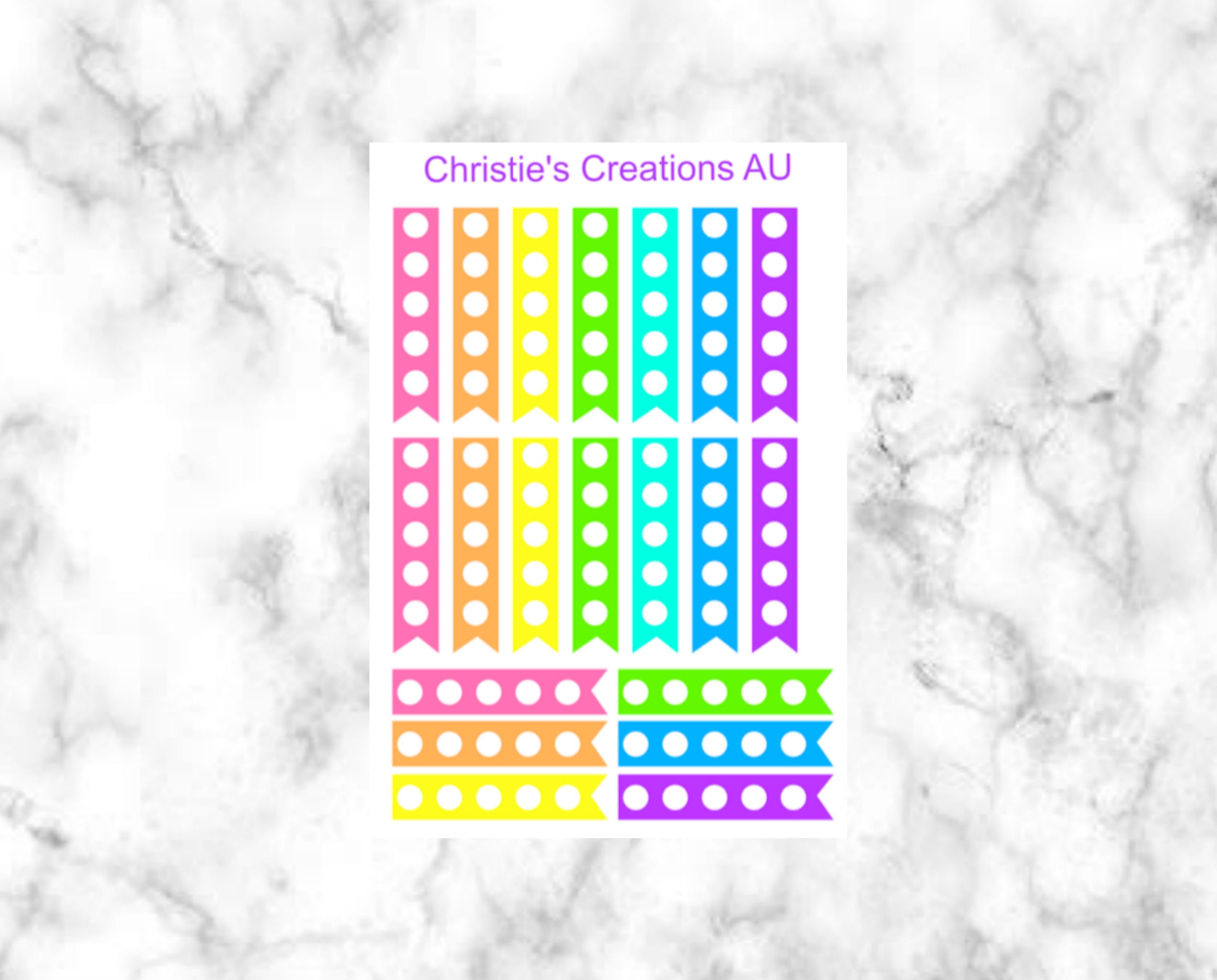 Checklists Functional Stickers, Planner Stickers, Rainbow, Pastel ...
