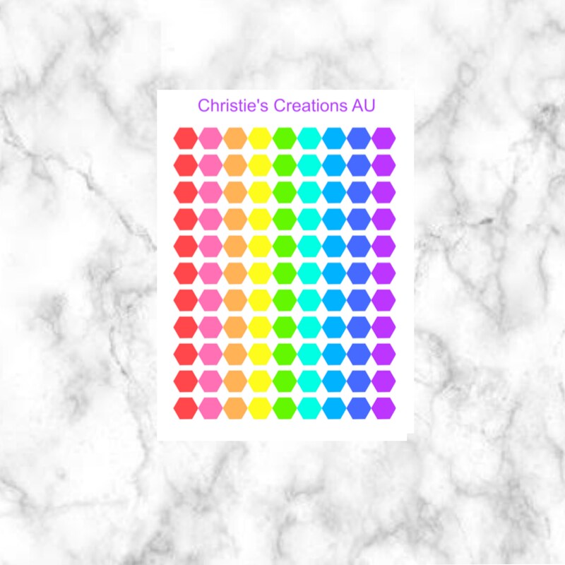 Hexagon Stickers - Etsy