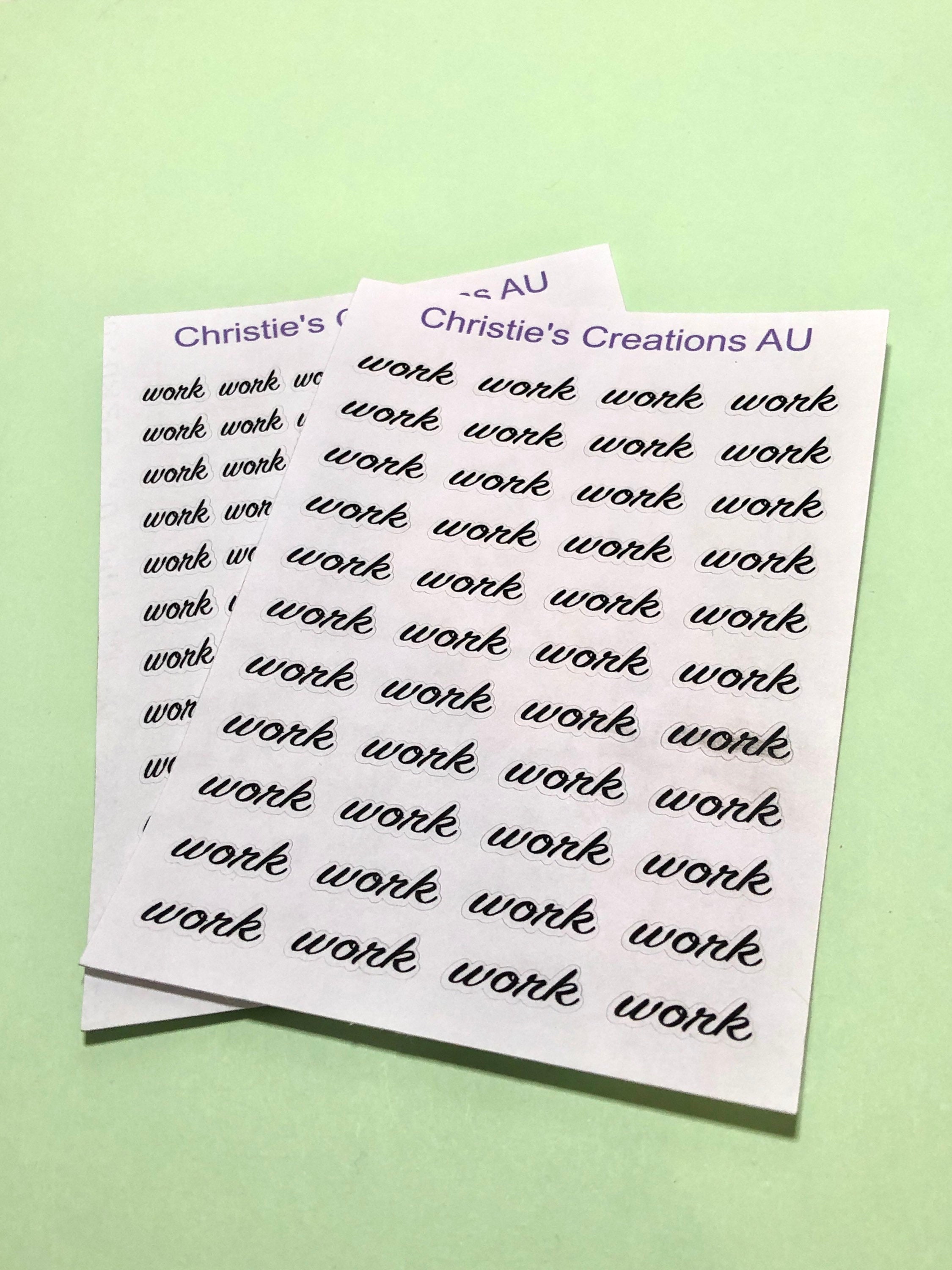 Scrapbooking Script Stickers Word Sticker Small Text rates script ...