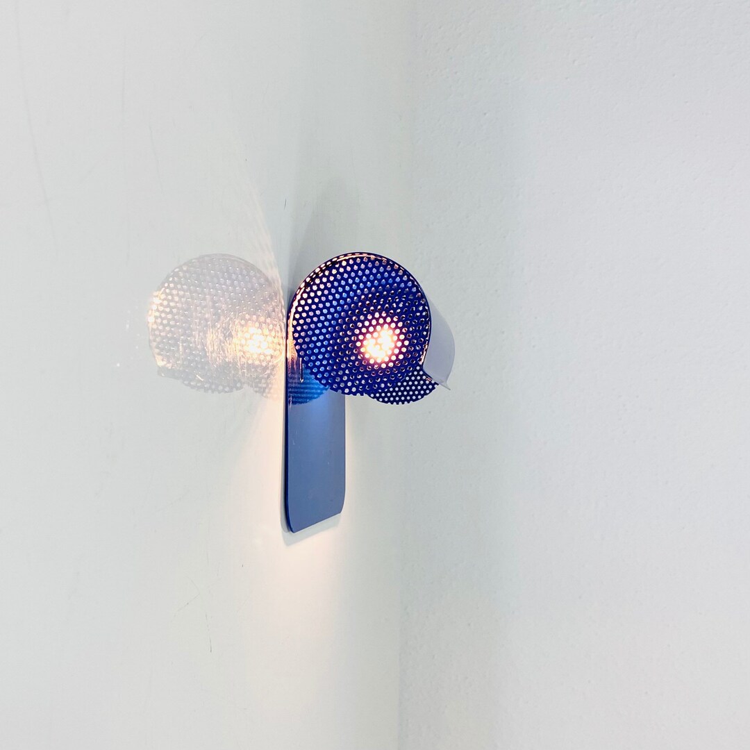 A Minimalistic 1980s Cobalt Blue Wall Lamp by Lyfa Denmark - Etsy