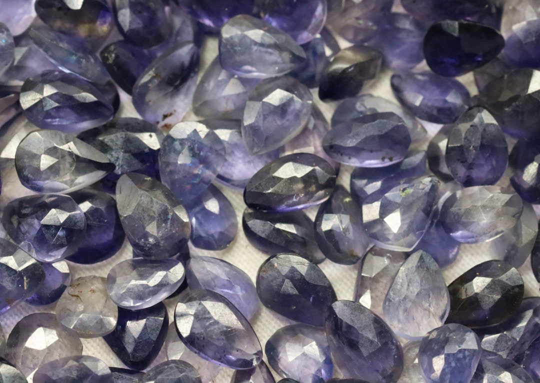 Iolite Rose Cut Pear Shape Both Side Cut Lot, Iolite Beads Briolite ...