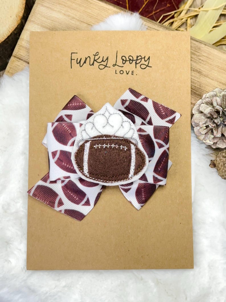 Football Princess Tiara 4 Ribbon Hair Bow - Etsy