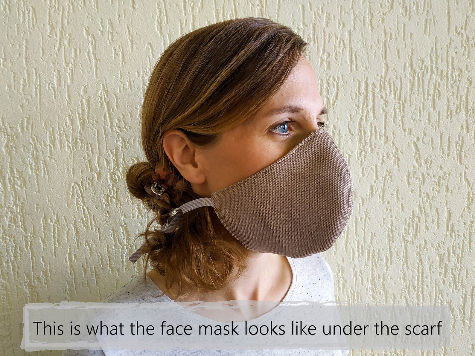 Face Mask Pattern - PDF Sewing Pattern | DIY Face Mask With Scarf ...