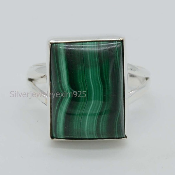 Malachite Rings - Etsy