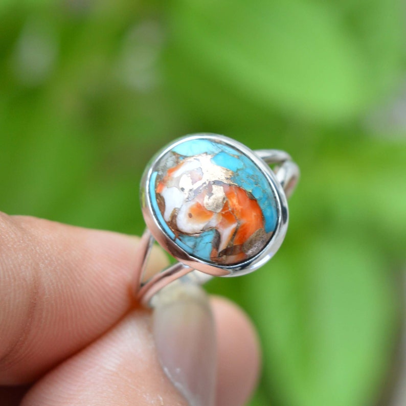 Copper Oyster Turquoise Ring Handmade Oyster Ring 925 - Etsy