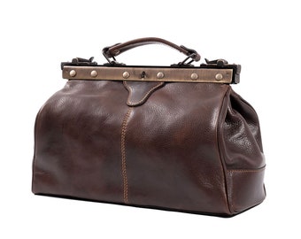 Vintage Style Handmade Dip Dye Leather Doctor Bag-cross Body - Etsy