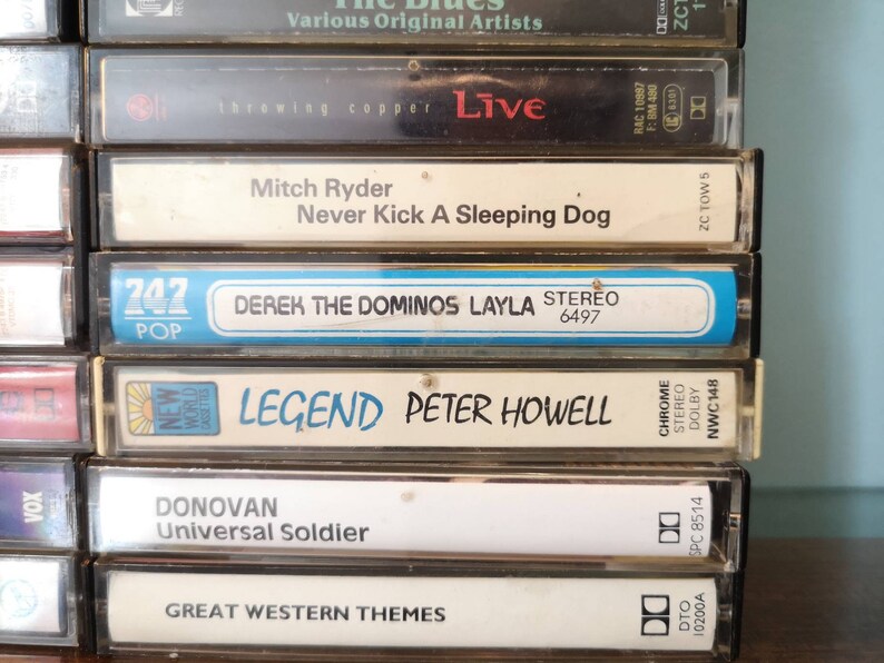 Vintage Cassette Tape Collection, 60 Original Prerecorded Tapes Many ...