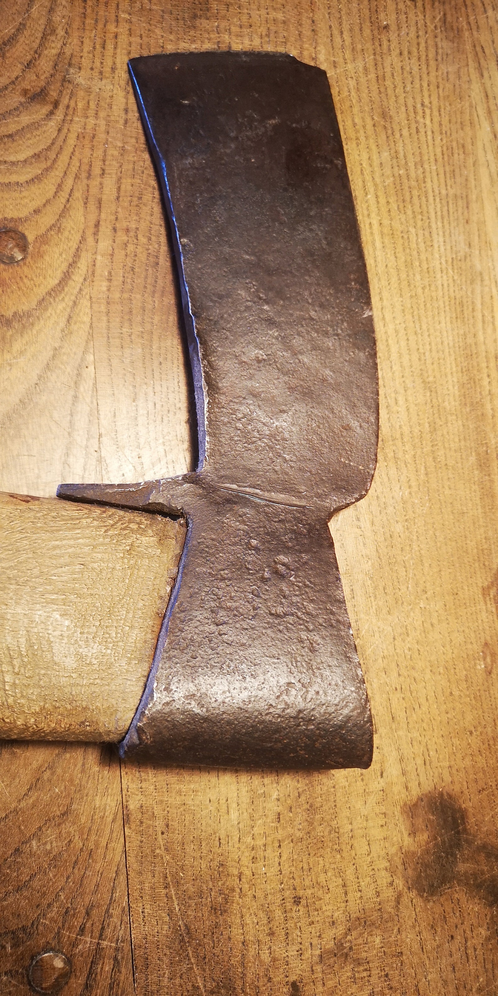 Antique C.1900 Long 92cm Felling Axe Side Axe, Hand Forged Collectible ...