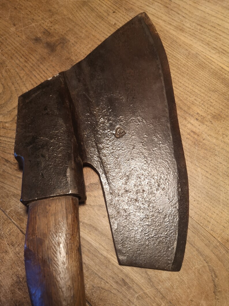 Antique Axe - European Goosewing Single Bevel Broad Axe - historic True ...