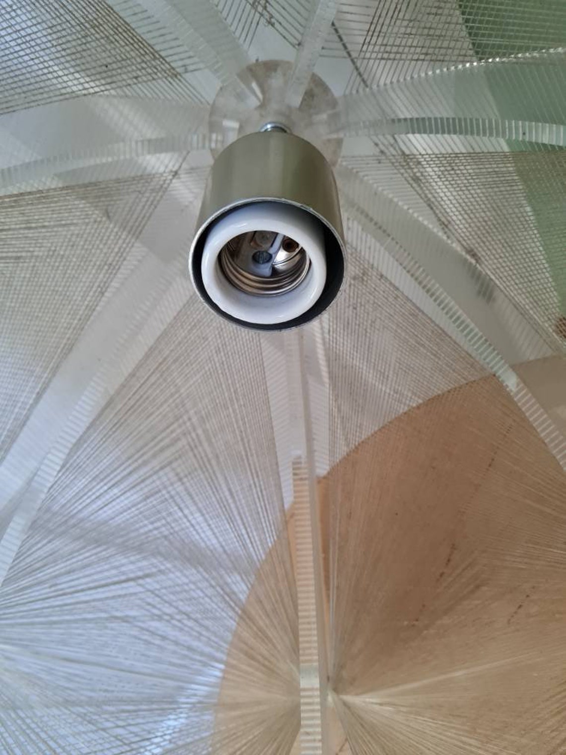 Stylish and Unusual 1960s Chrome, Perspex and Nylon Thread Statement ...