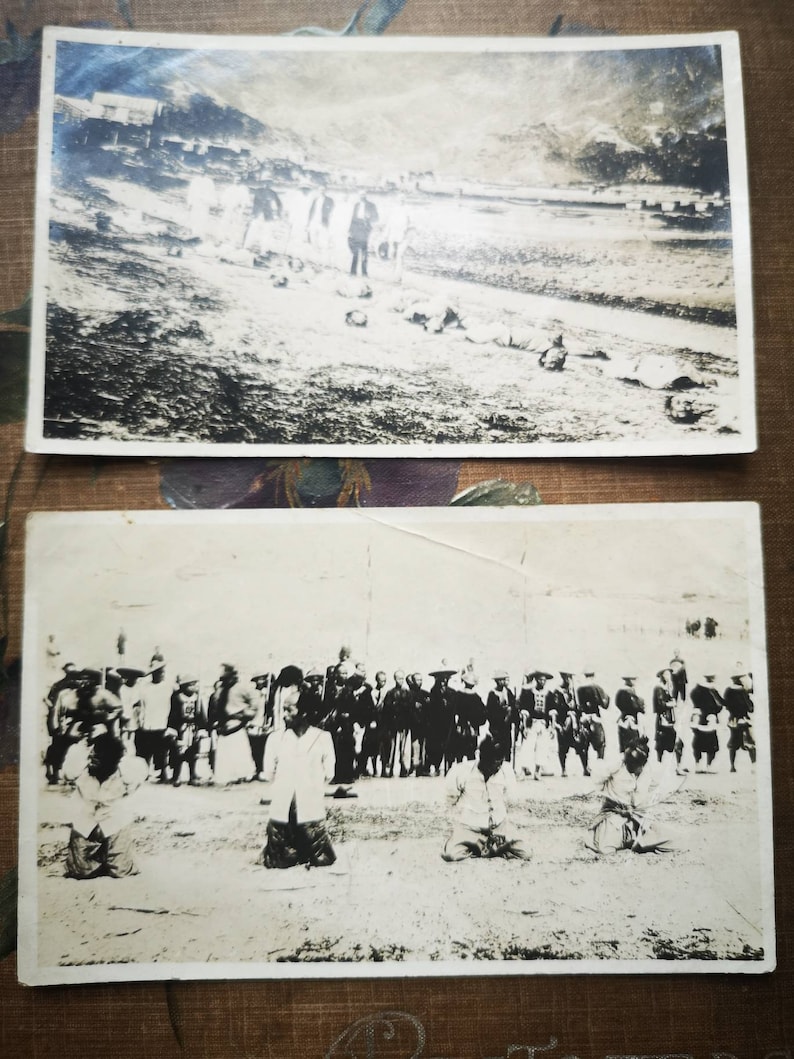 Execution of Pirates at Kowloon Hong Kong Early 1900s, Sepia Original ...
