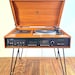 1974 Dynatron Record Player and Cassette Music System on Hairpin Legs ...
