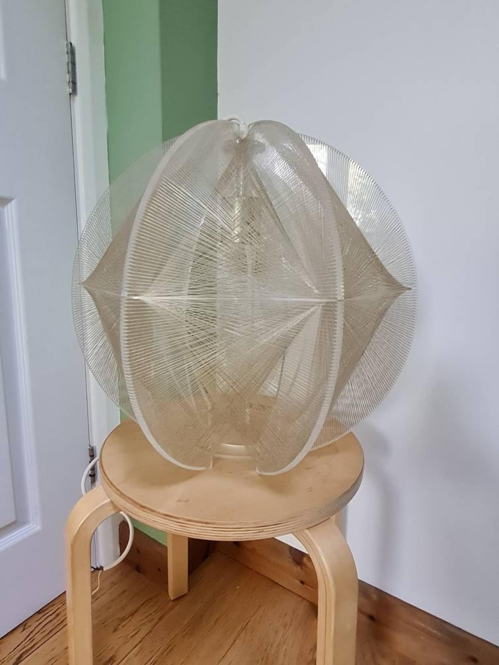 Stylish and Unusual 1960s Chrome, Perspex and Nylon Thread Statement ...