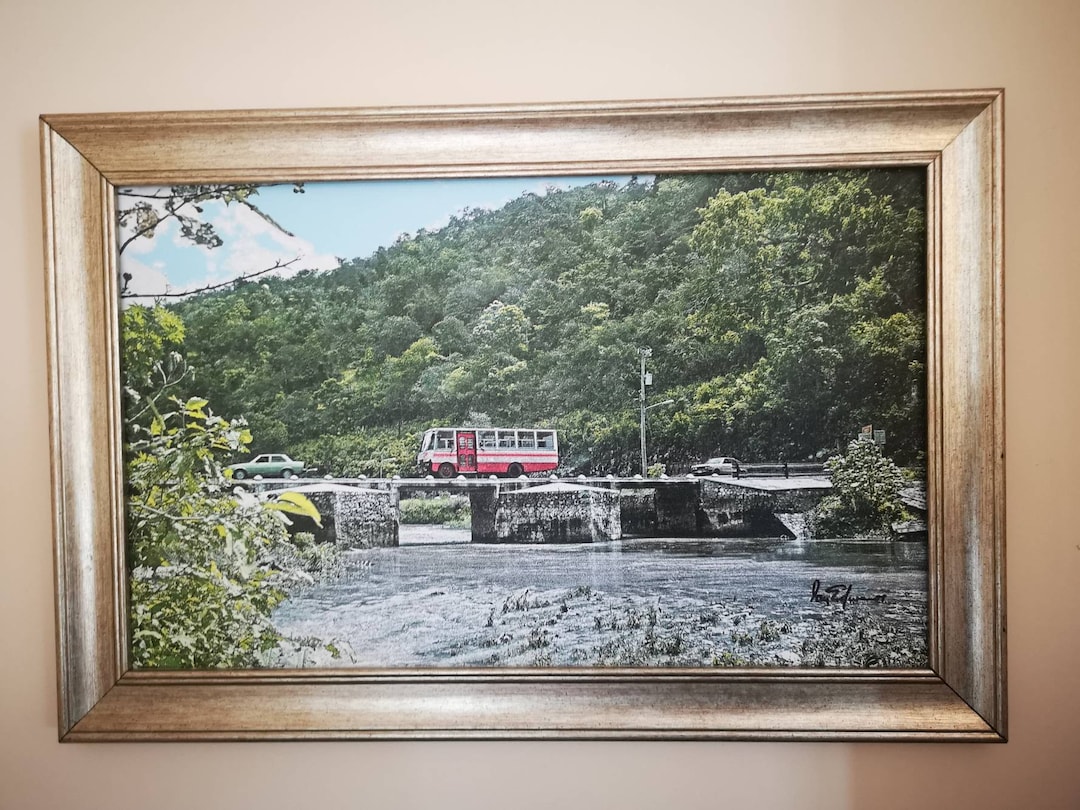 Rare Print C1980 "the Flat Bridge - Jamaica" Jamaican Artist Ray ...