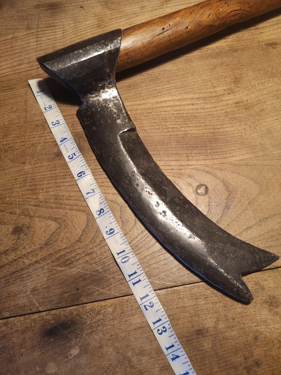 Antique Farm Tool Hand Scythe/axe Primitive Hand Forged Collectible ...