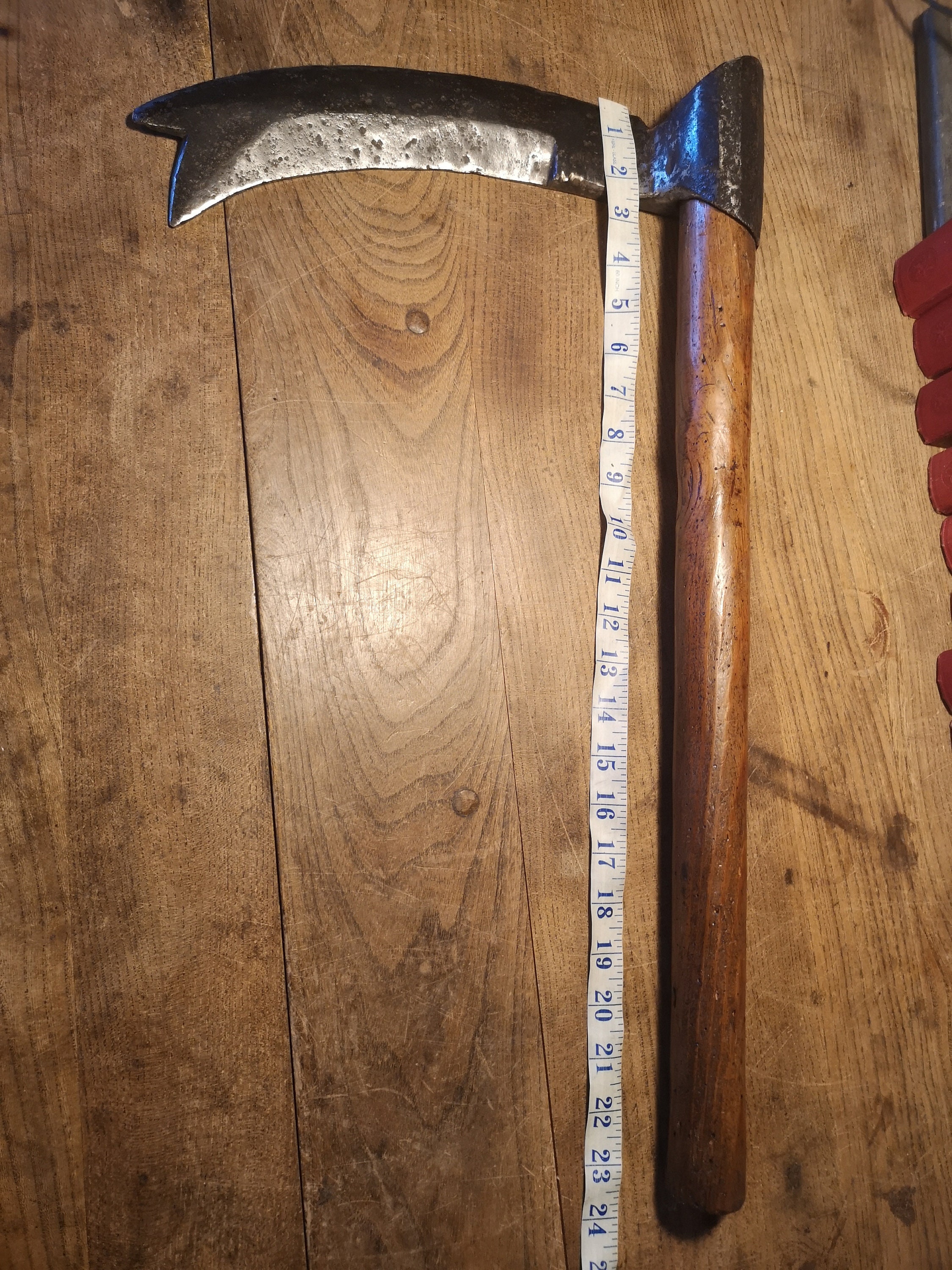 Antique Farm Tool Hand Scythe/axe Primitive Hand Forged Collectible ...