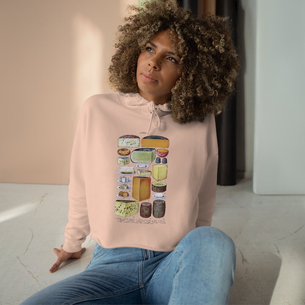 Cheese Chart Crop Hoodie - Etsy