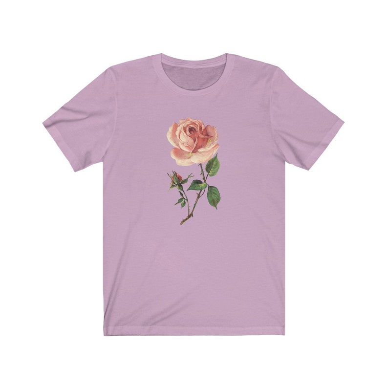 Botanical Rose Shirt Unisex Rose Short Sleeve Tee - Etsy