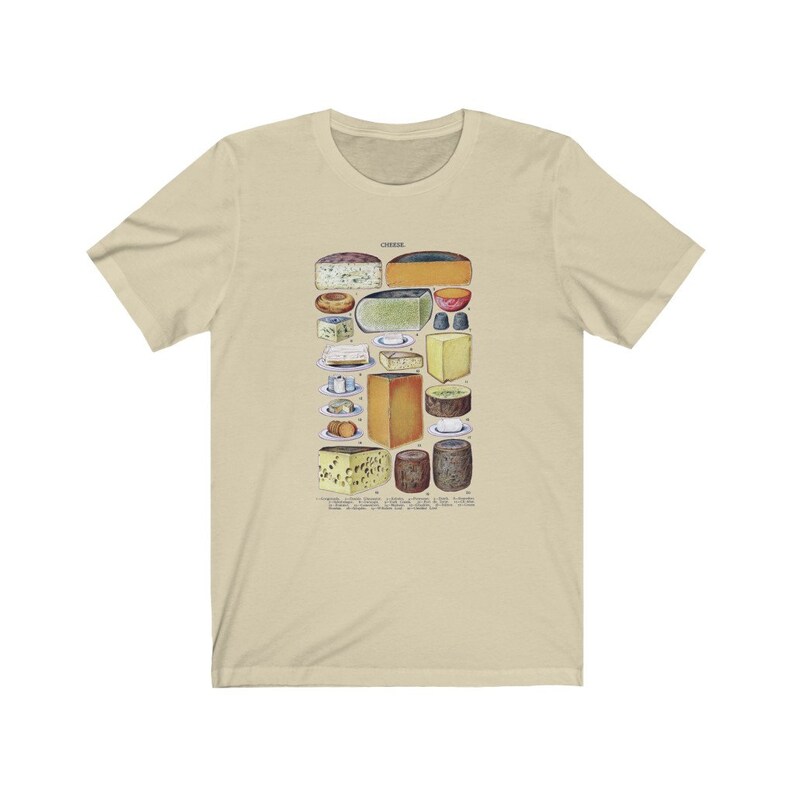 Vintage Cheese Chart Unisex Cheese Lover Short Sleeve Tee - Etsy