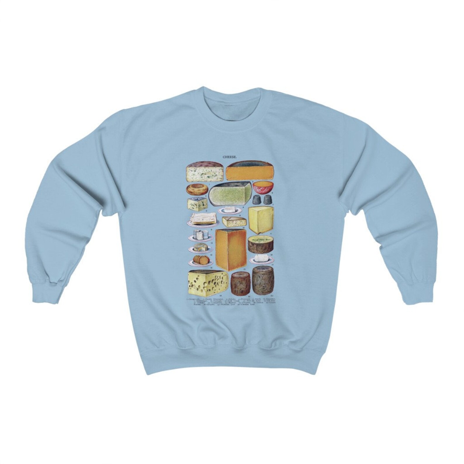 Cheese Chart Sweater Unisex Heavy Blend Crewneck Sweatshirt - Etsy