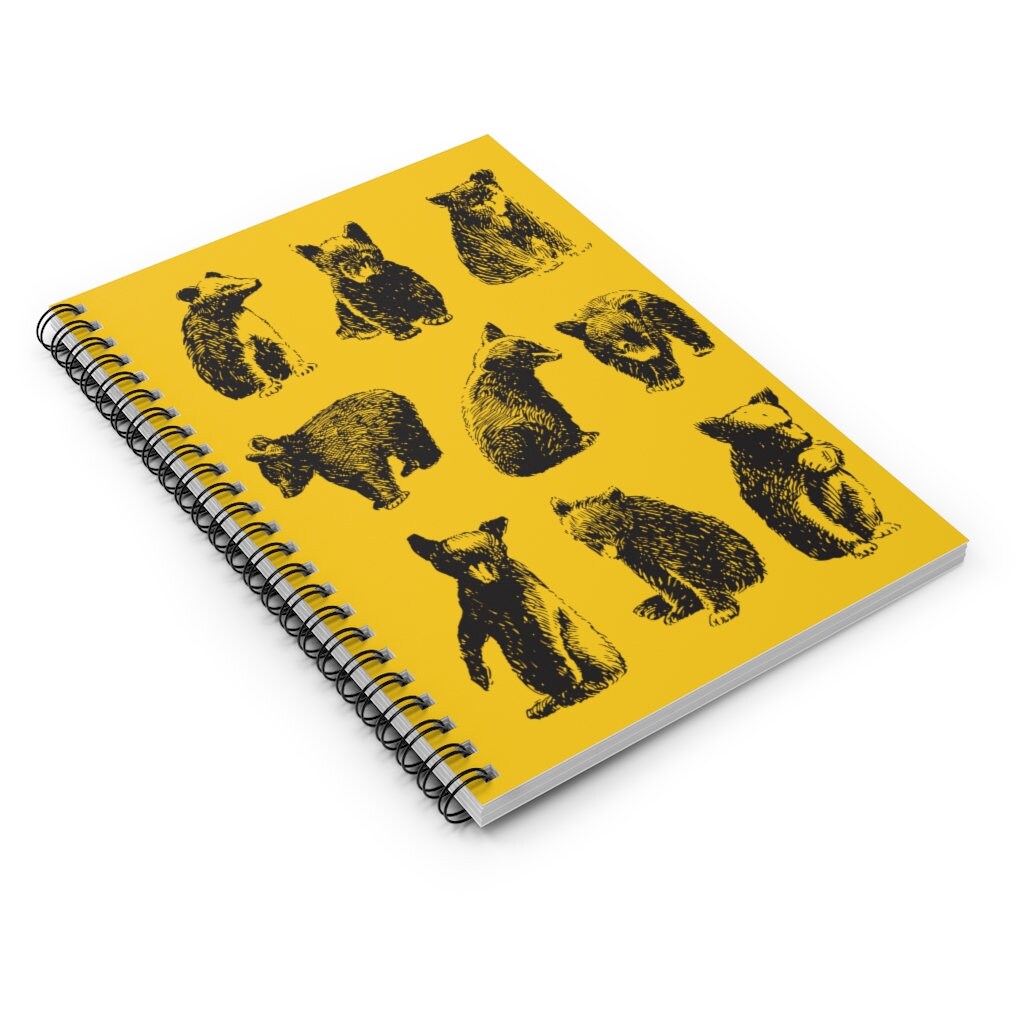 Bear Cubs Baby Bear Notebook Chart Spiral Notebook - Ruled Line Forest ...