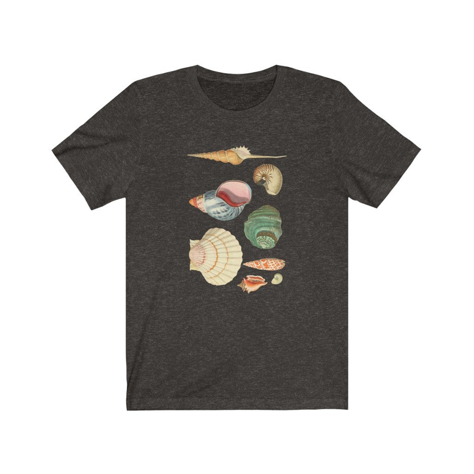 Seashell Top Ocean Shells Shirt Unisex Beach Vintage Short Sleeve Tee ...