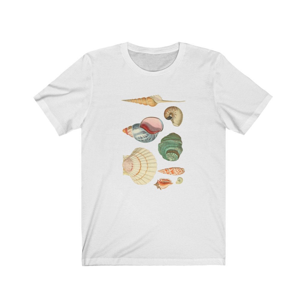 Seashell Top Ocean Shells Shirt Unisex Beach Vintage Short Sleeve Tee ...