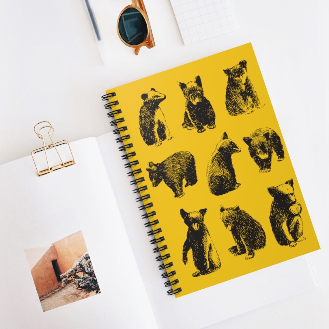 Bear Cubs Baby Bear Notebook Chart Spiral Notebook Ruled Line Forest ...