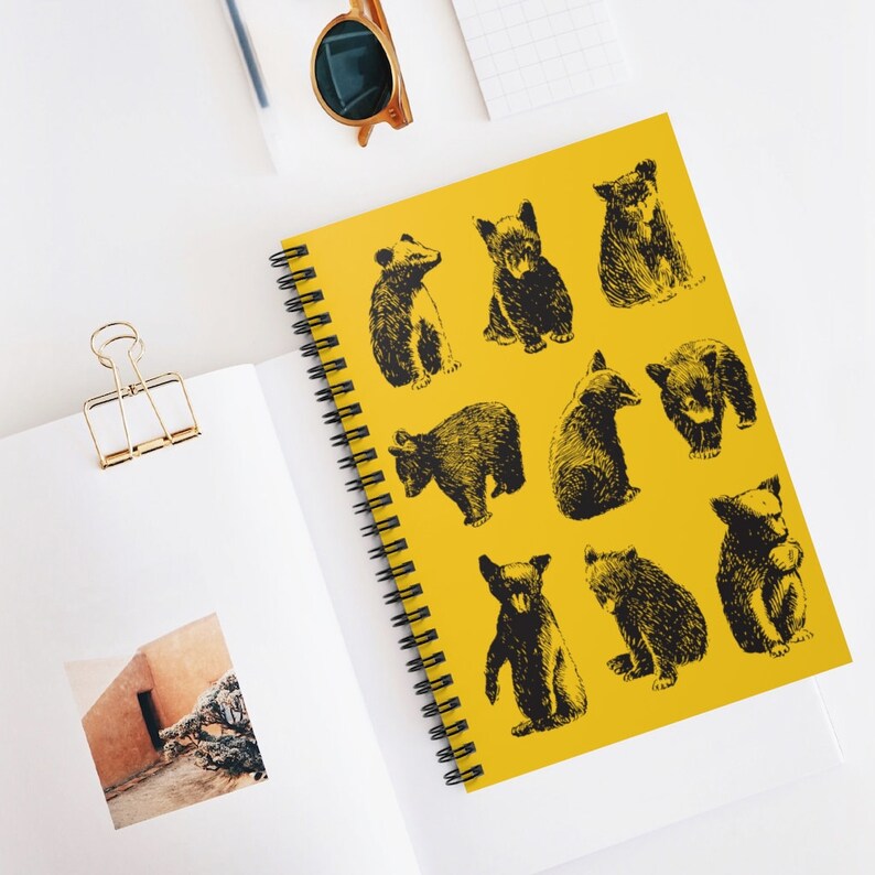 Bear Cubs Baby Bear Notebook Chart Spiral Notebook - Ruled Line Forest ...