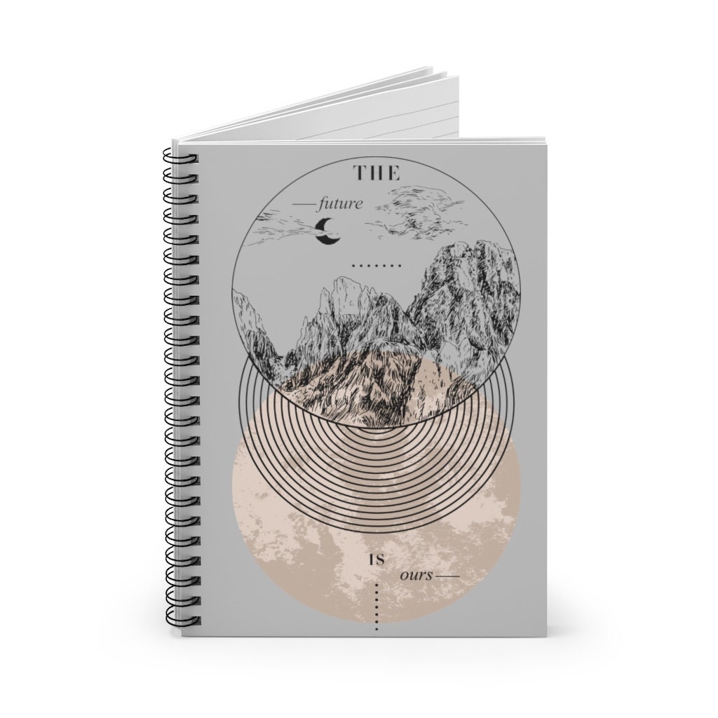 The Future is Ours Notebook Chart Spiral Notebook - Ruled Line Moon ...