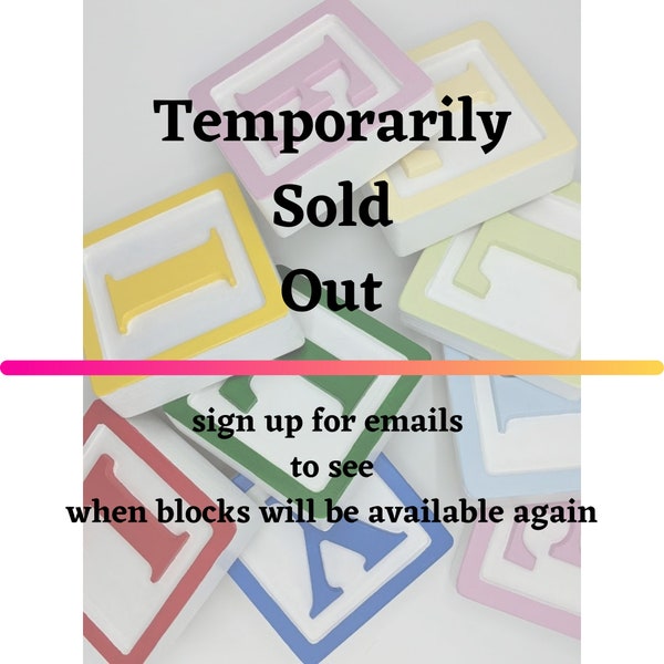 Pastel Baby Blocks - Etsy