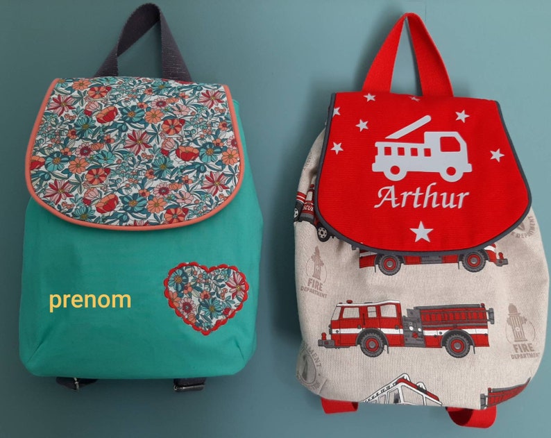 Sac à dos personnalisé prenom pour crèche maternelle cartable | Etsy