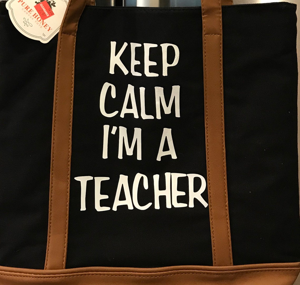 Keep Calm I'm a Teacher Regular Vinyl AND Iron On Vinyl | Etsy
