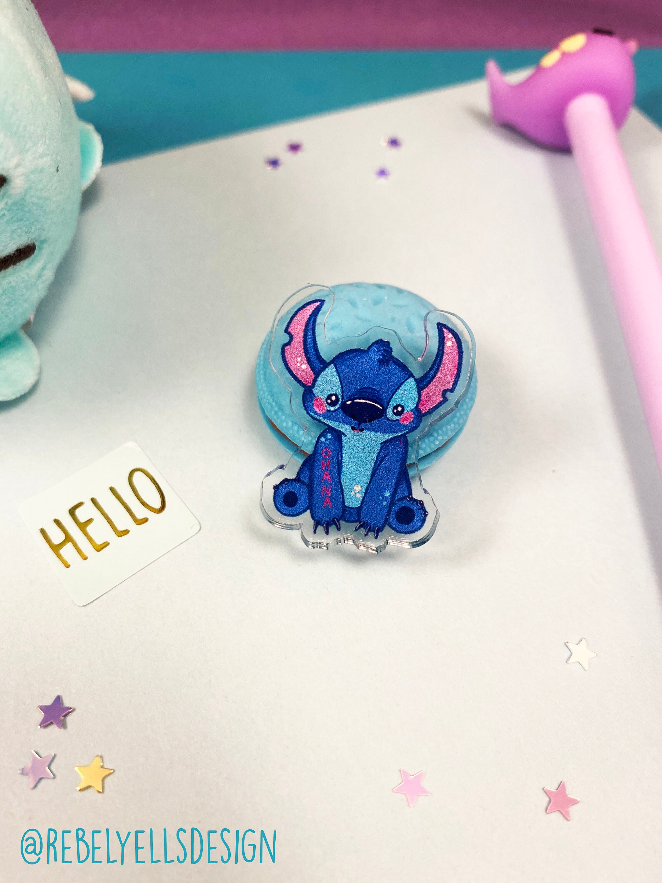 Pin Alien Clear Acrylic Eco Friendly Pin Badge Ohana - Etsy