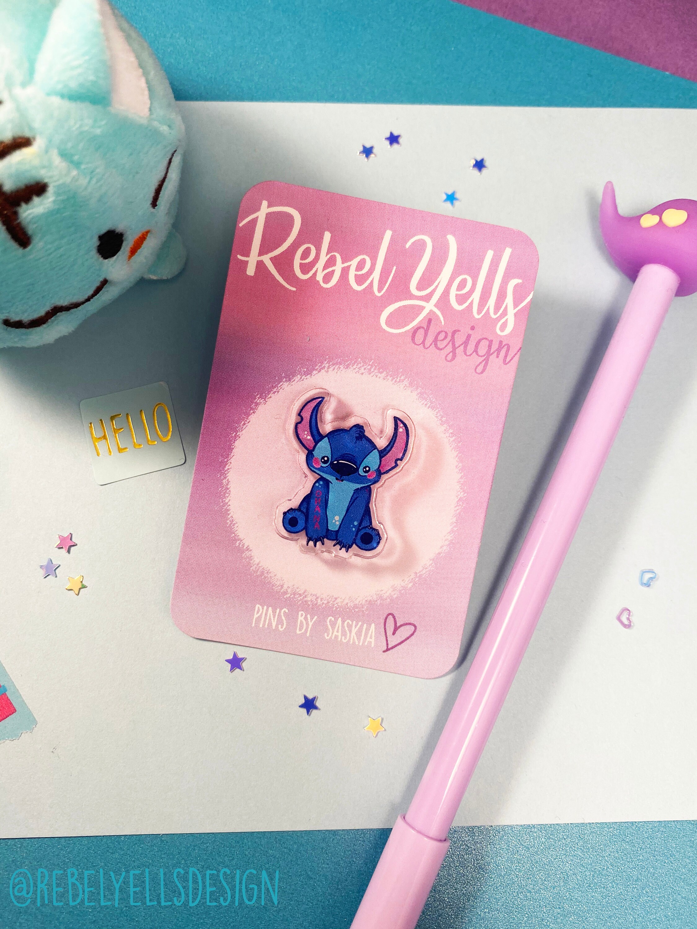 Pin Alien Clear Acrylic Eco Friendly Pin Badge Ohana - Etsy