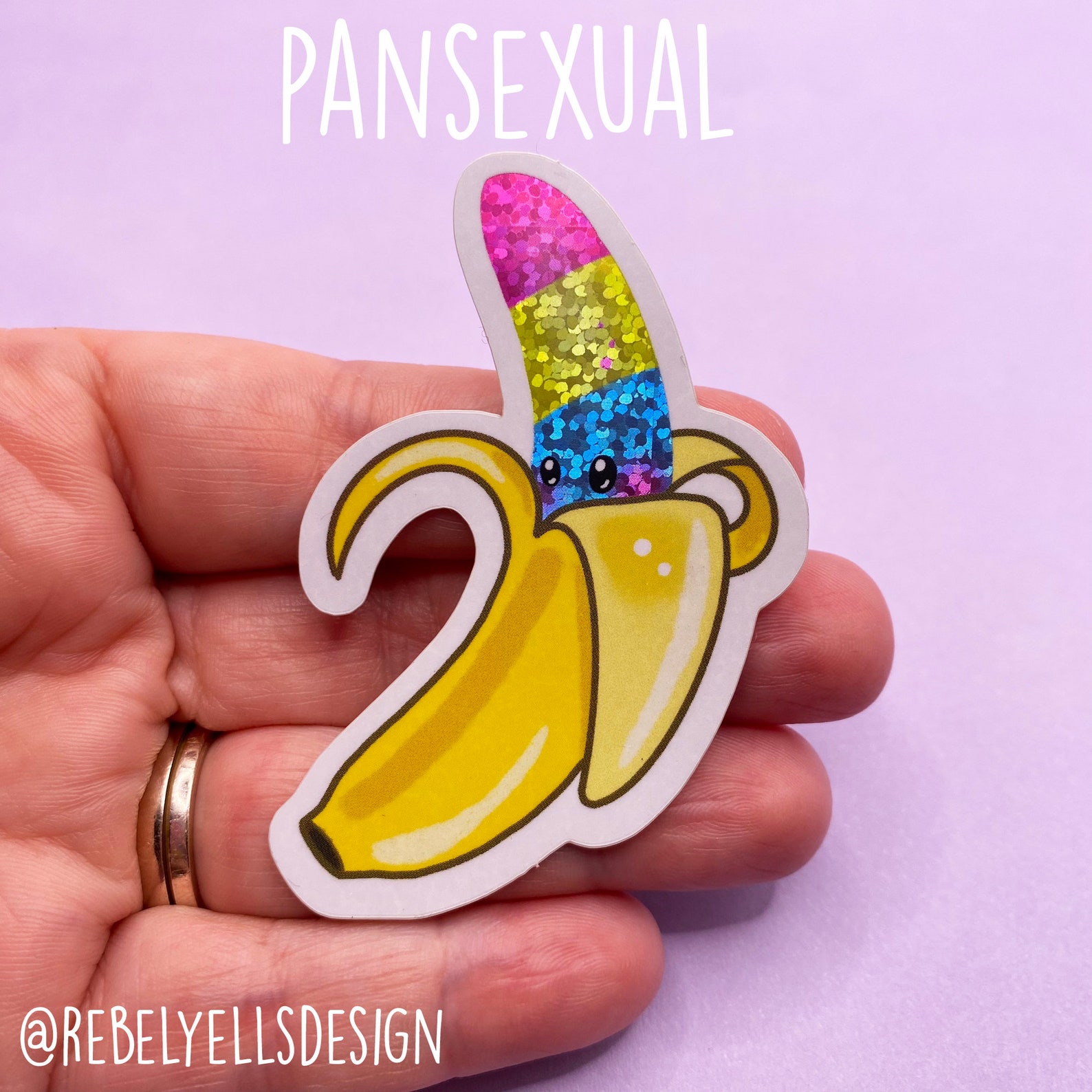 LGBTQ+ Banana Stickers - Pride Flag Sticker - Bi Pan Non-binary Lesbian ...