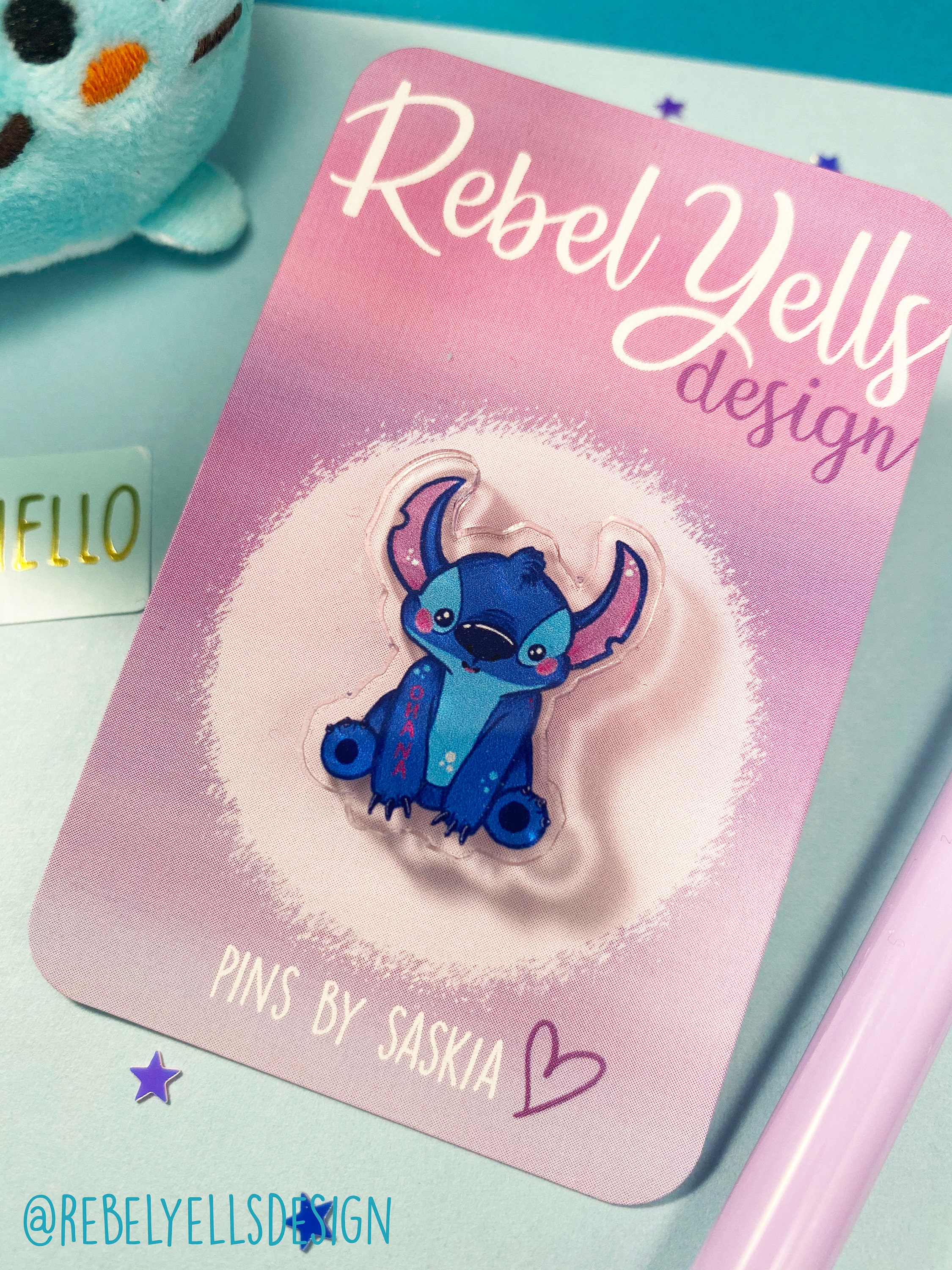 Pin Alien Clear Acrylic Eco Friendly Pin Badge Ohana - Etsy