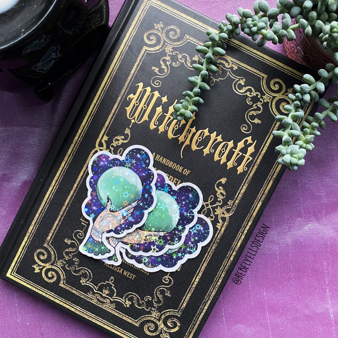 Witchcraft Crystal Ball Sticker - Magic Holographic Stars Sticker ...