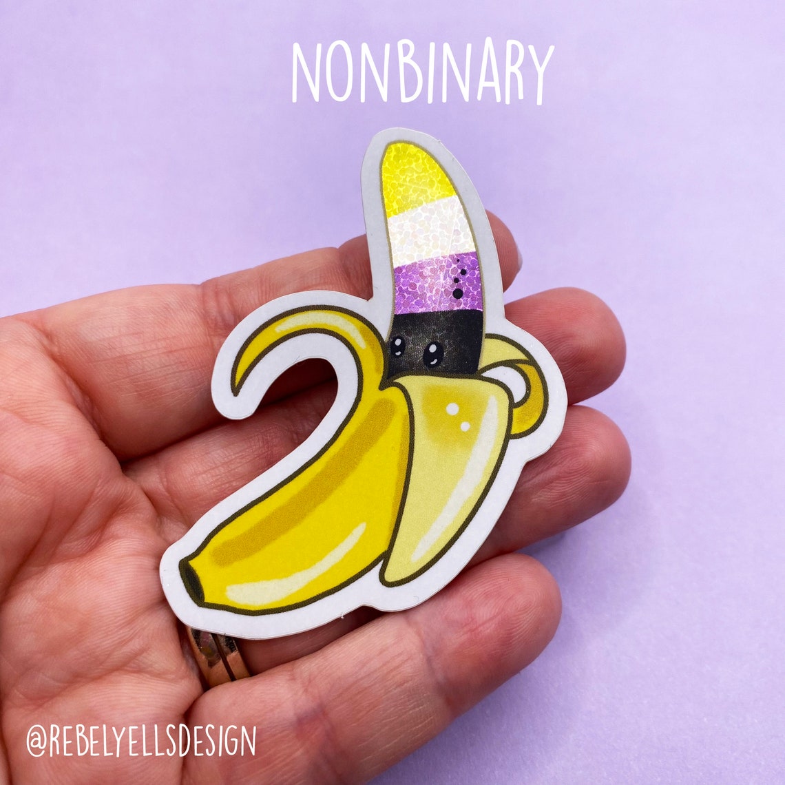 LGBTQ+ Banana Stickers - Pride Flag Sticker - Bi Pan Non-binary Lesbian ...