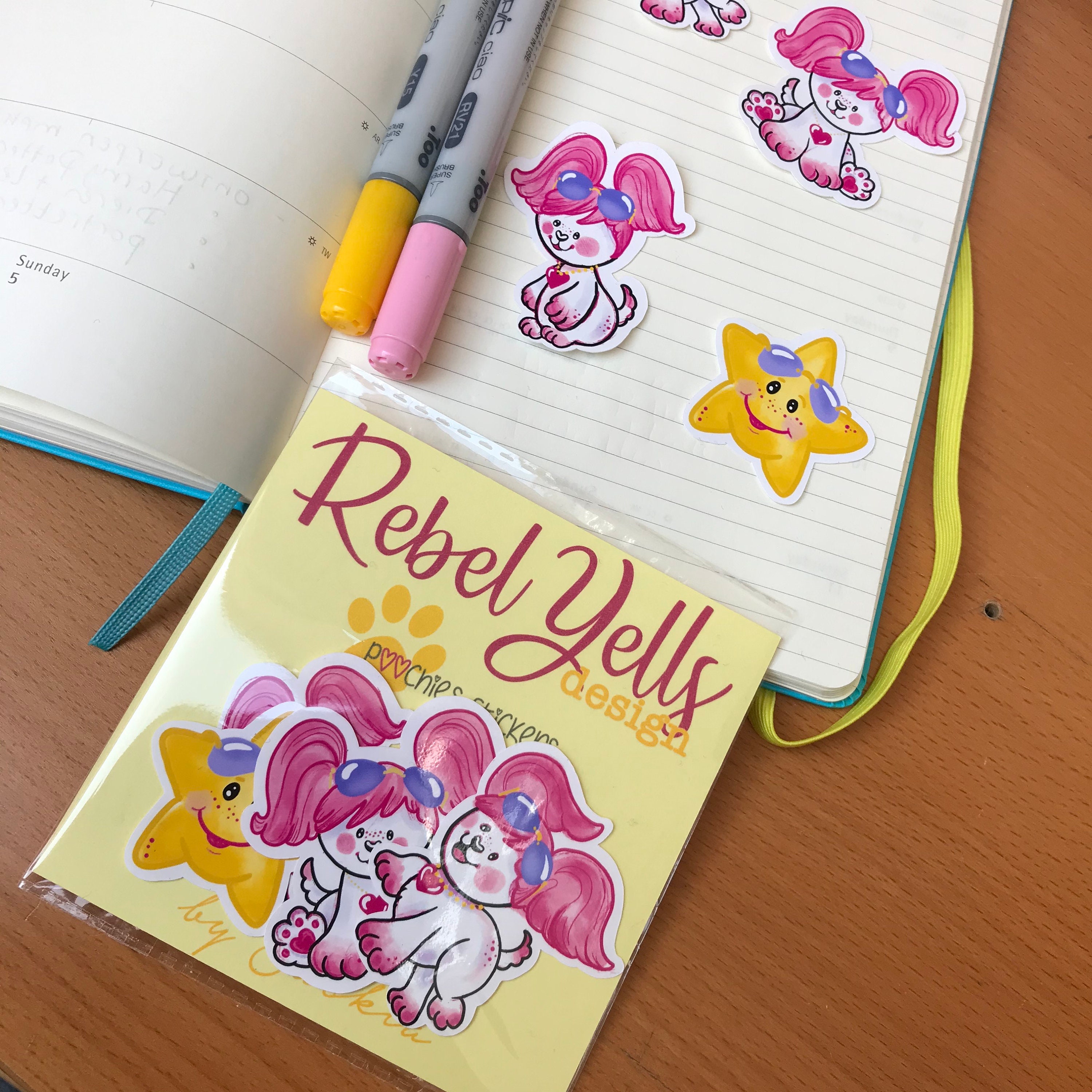 Poochie Sticker Pack 4 Pieces 80's Animal Dog Star Pooch - Etsy