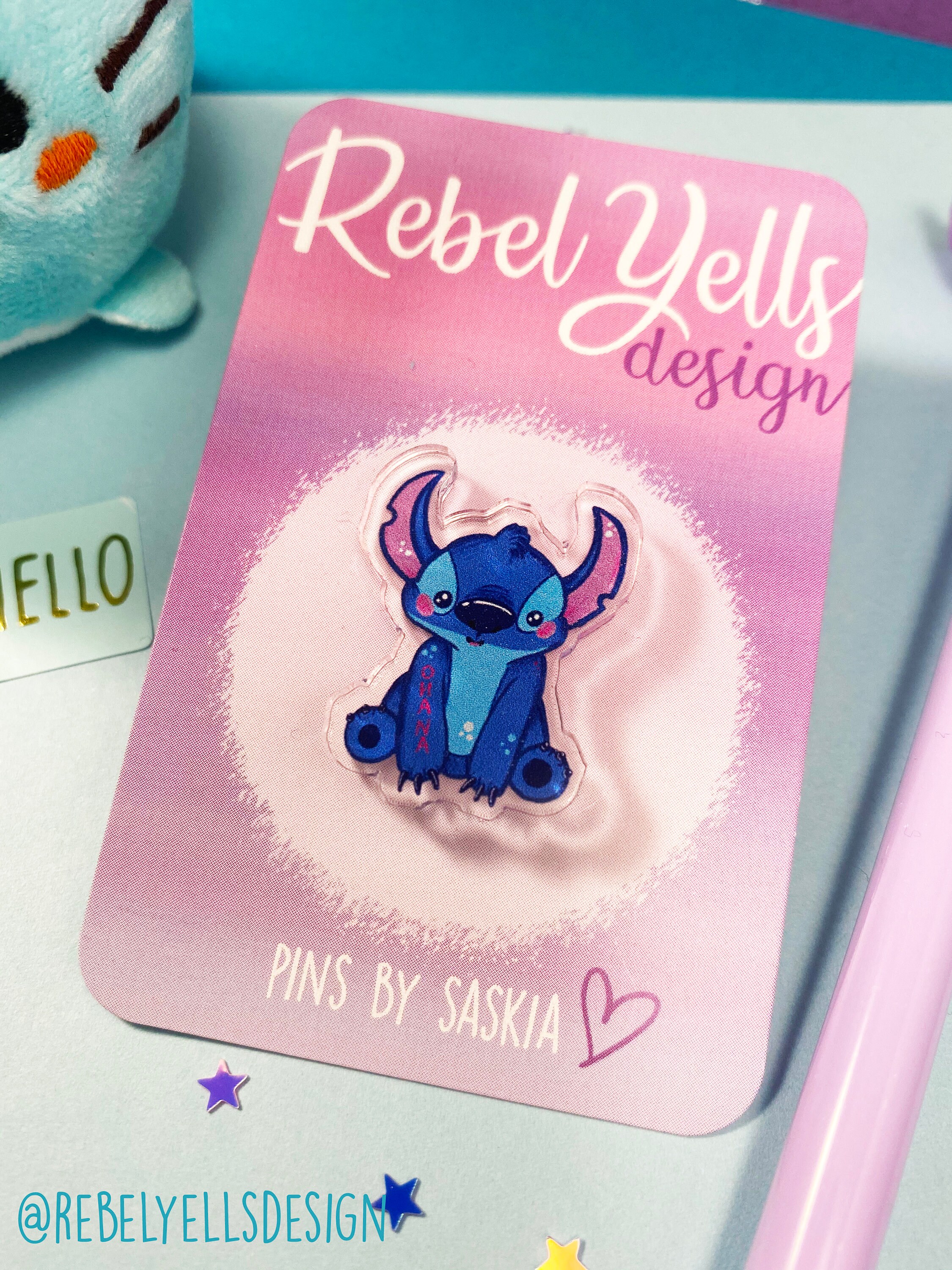 Pin Alien Clear Acrylic Eco Friendly Pin Badge Ohana | Etsy