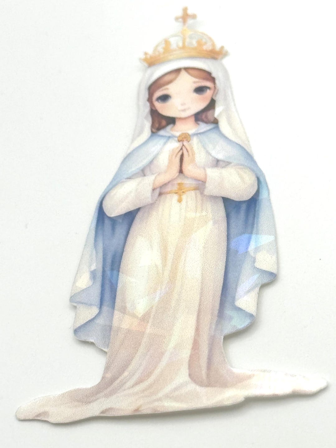 Holographic Our Lady of Fatima Sticker. Virgin Mary. Jesus. Christian ...